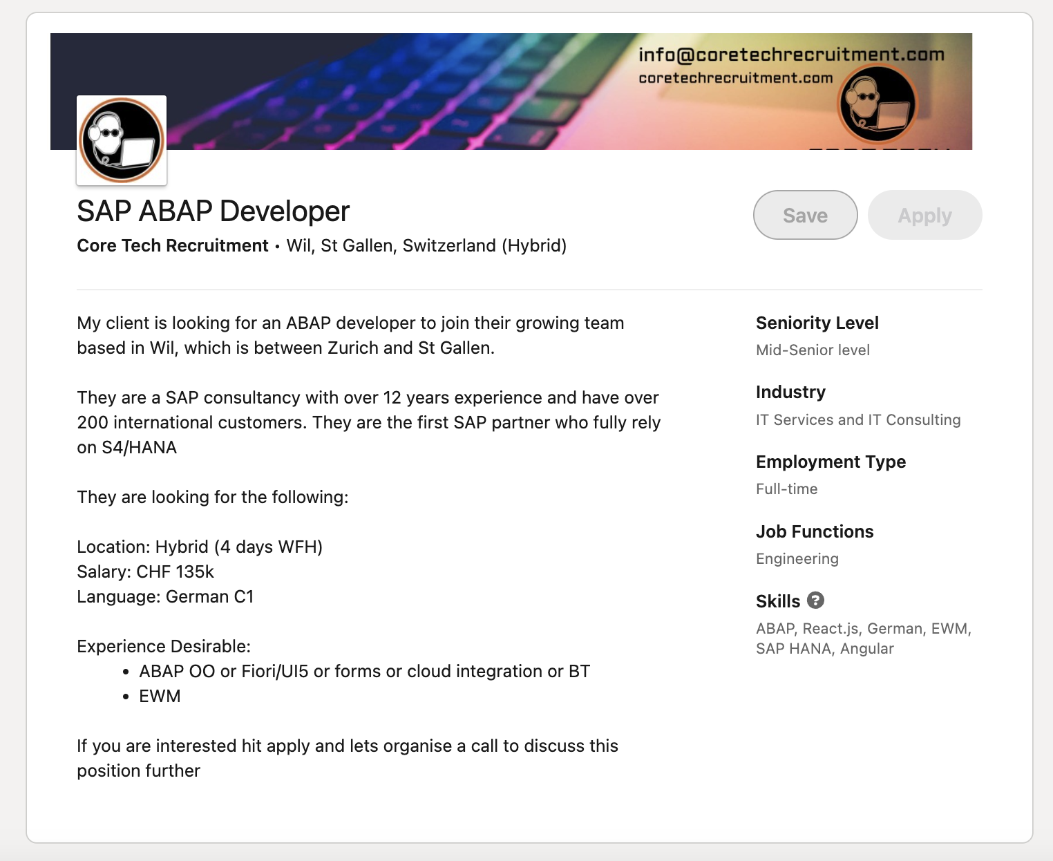 SAP ABAP Developer